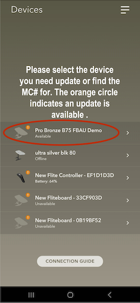 Updating Fliteboard & Flite Controller, & Syncing Session Data – Fliteboard